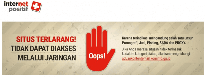 Mengenal Internet Positif dan Cara Membuka Blokirnya
