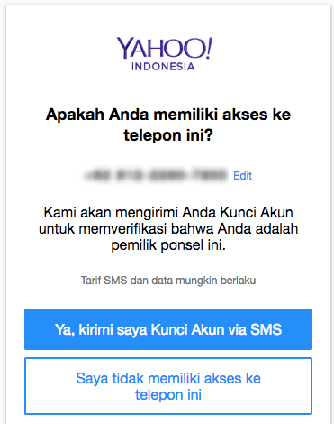 Mengatasi Lupa Password Yahoo dan Nomor HP Sudah Tidak Aktif