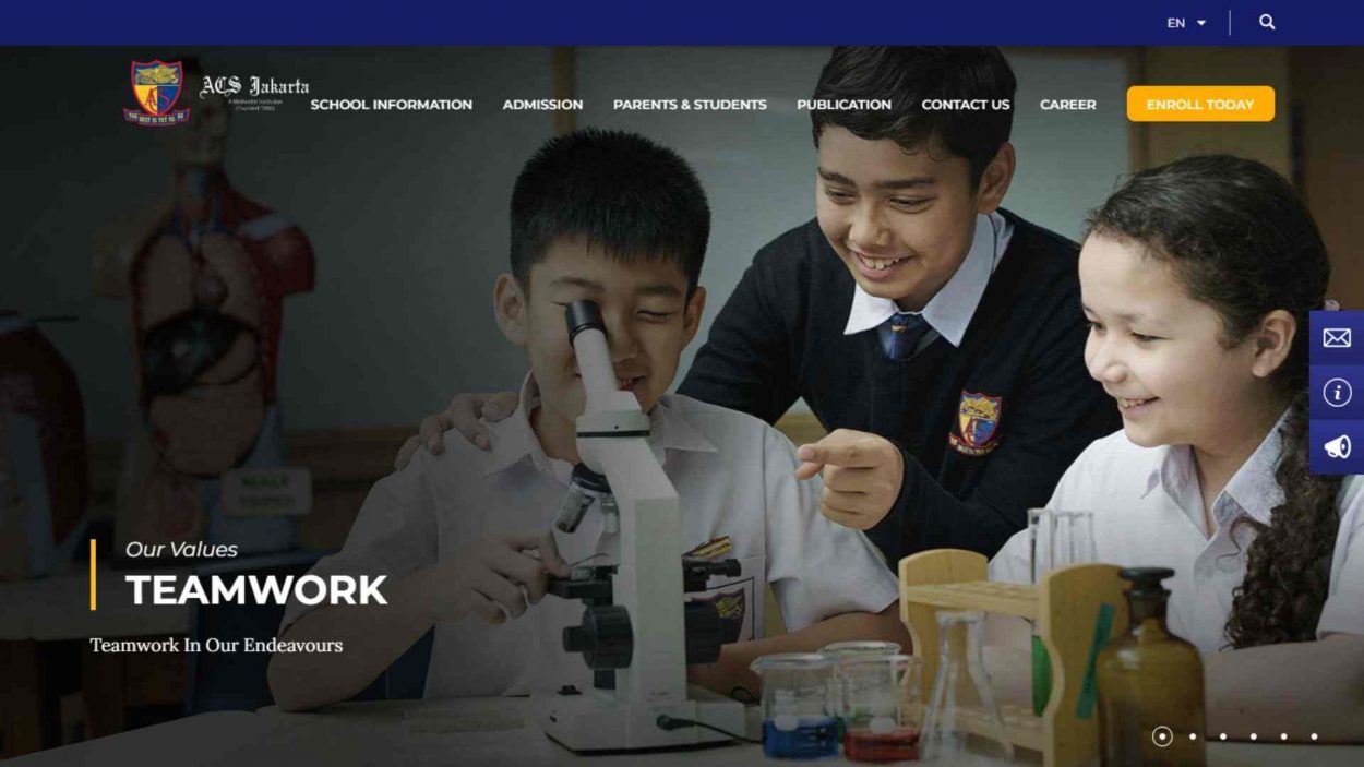 17 Contoh Website Sekolah dengan Desain Menarik & Inspiratif – Dewaweb Blog